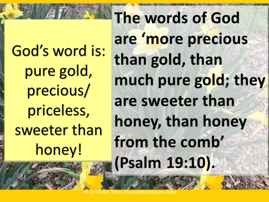 Precious Words of God. | You Are Not the Only One